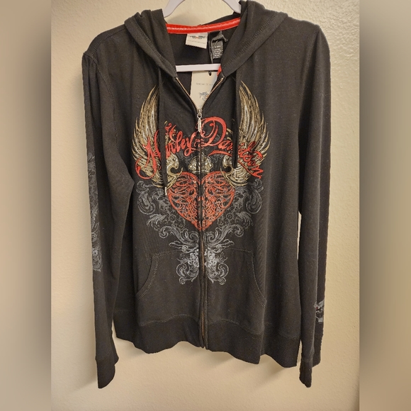 Harley-Davidson | Jackets & Coats | Nwt Harleydavidson Crown Heart ...